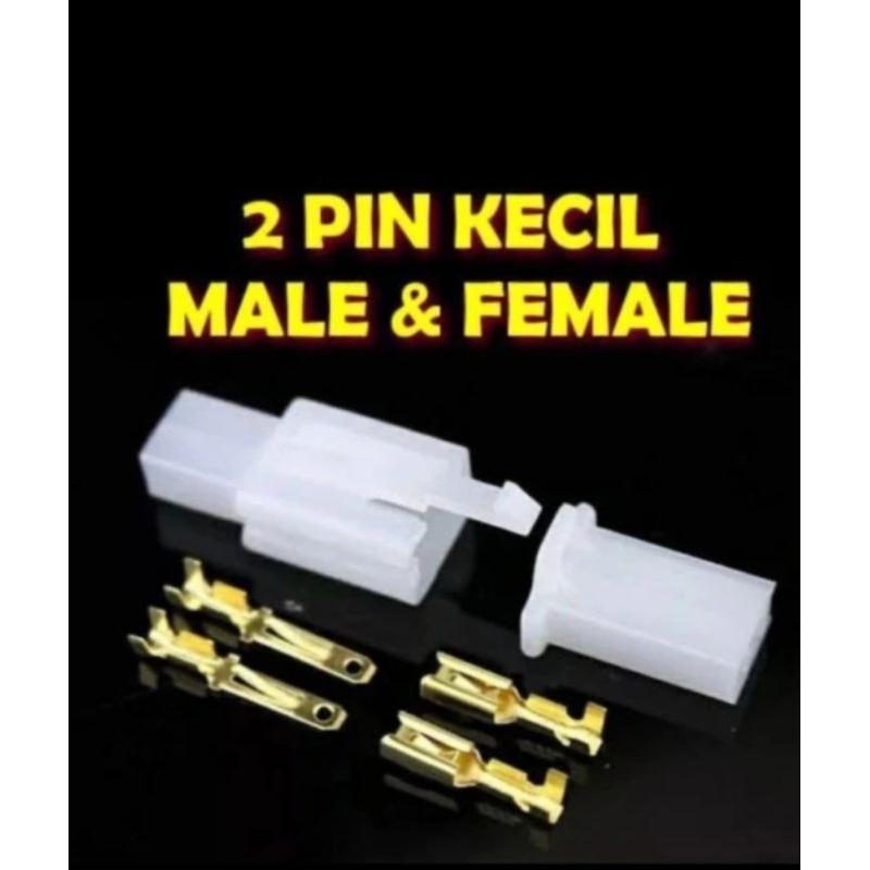 Jual Socket Motor 2 Pin Kecil Soket Motor Konektor Skun Motor 1 kantong ...