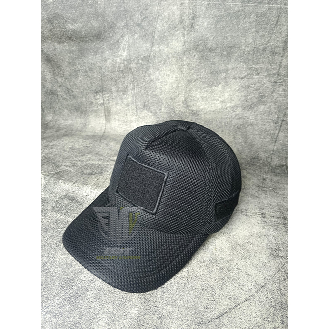 Jual TOPI JARING VELCRO HITAM - DOUBLE MESH | Shopee Indonesia