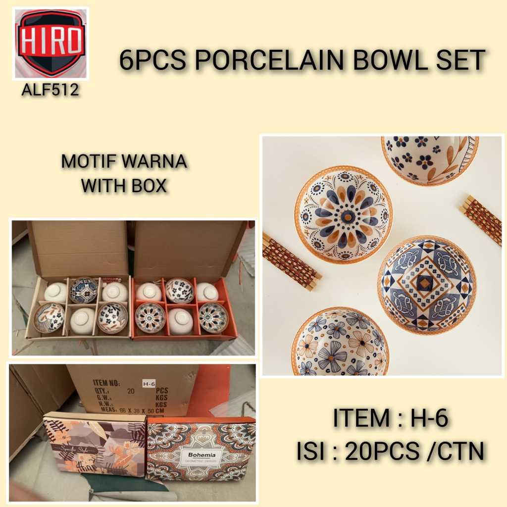 Jual mangkuk set isi 6 mangkok set plus sum[pir isi 6 set NON GARANSI ...