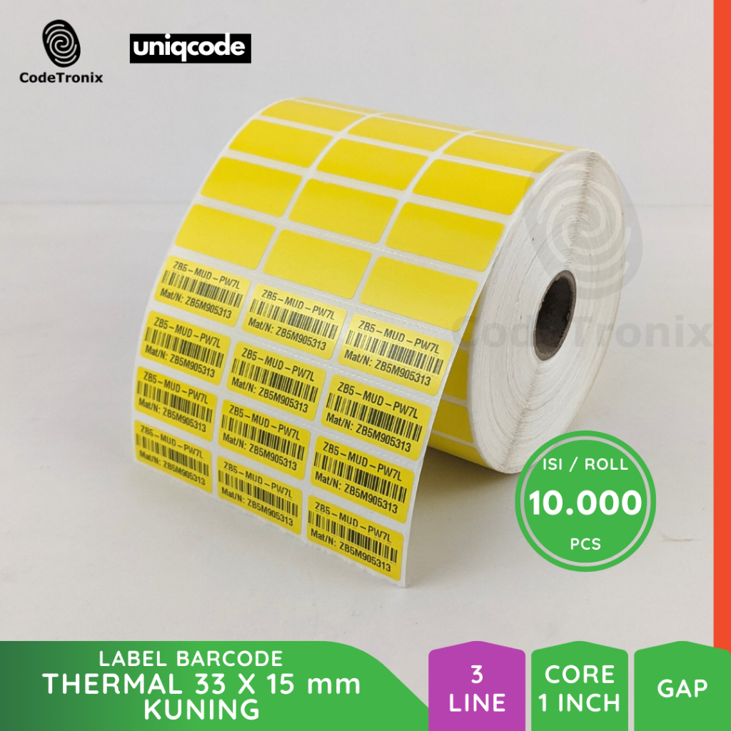 Jual Label Sticker Kertas Thermal 33x15 Barcode Direct Stiker Roll ...