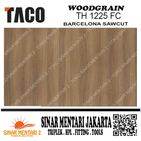 Jual TACO HPL WOODGRAIN TH 1225 FC BARCELONA SAWCUT | Shopee Indonesia