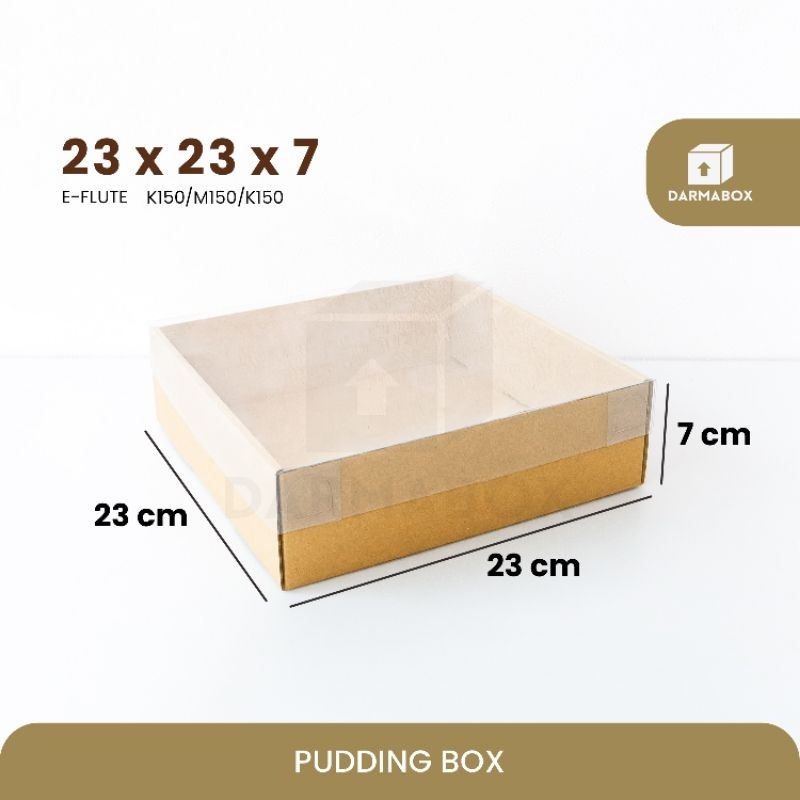Jual Box Pudding 23x23x7 Kemasan Pudding/Hantaran Nikah/Cake/Kotak Nasi ...