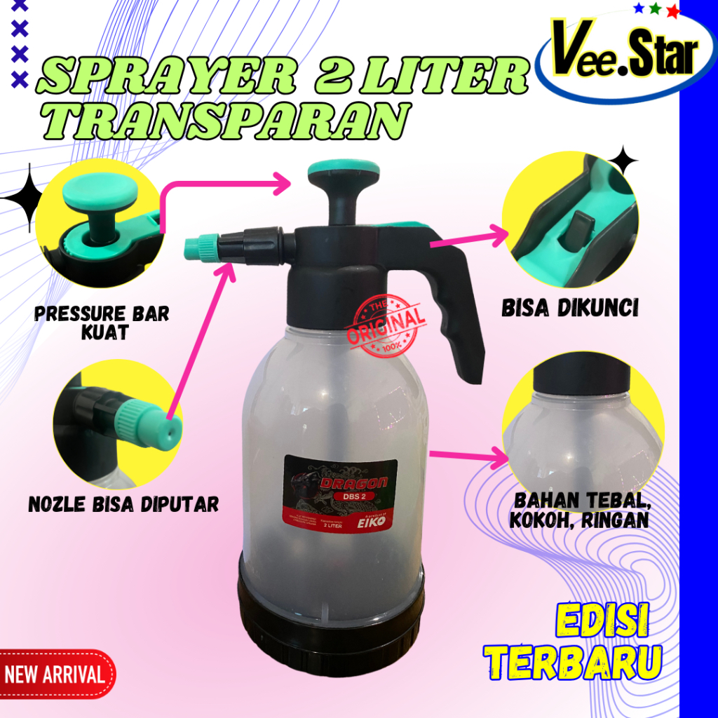 Jual Presure Sprayer 2 Liter DRAGON EIKO / Hand Sprayer 2 Liter ...