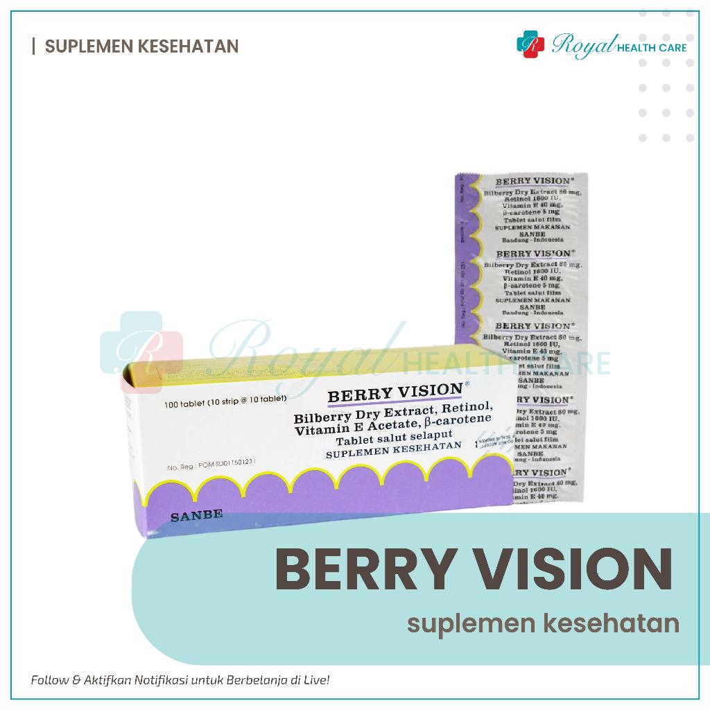 Jual BERRY VISION BOX 100 TABLET Memelihara Kesehatan Mata | Shopee ...