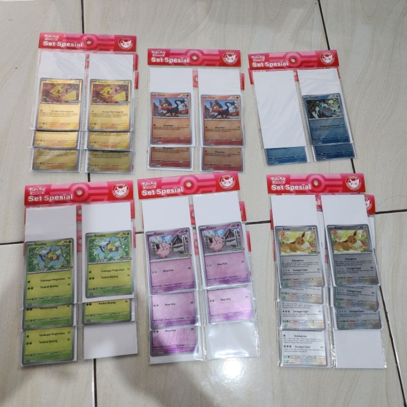 Jual 30 pcs Kartu Pokemon Set Special Promo Pikachu, Litten, Totodile, Grookey, Clefairy, Eevee ...