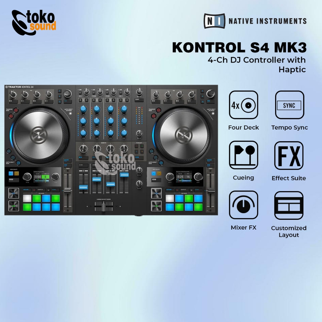 Jual Native Instruments Traktor Kontrol S4 MK3 - 4 Channel DJ ...