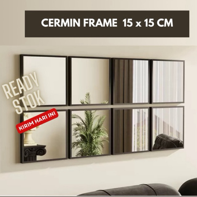 Jual cermin frame aesthetic cermin dekorasi dinding cermin tempel ...