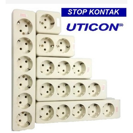 Jual UTICON Stop Kontak Arde Terminal Kuningan 1 2 3 4 4 5 6 Lubang | Shopee Indonesia