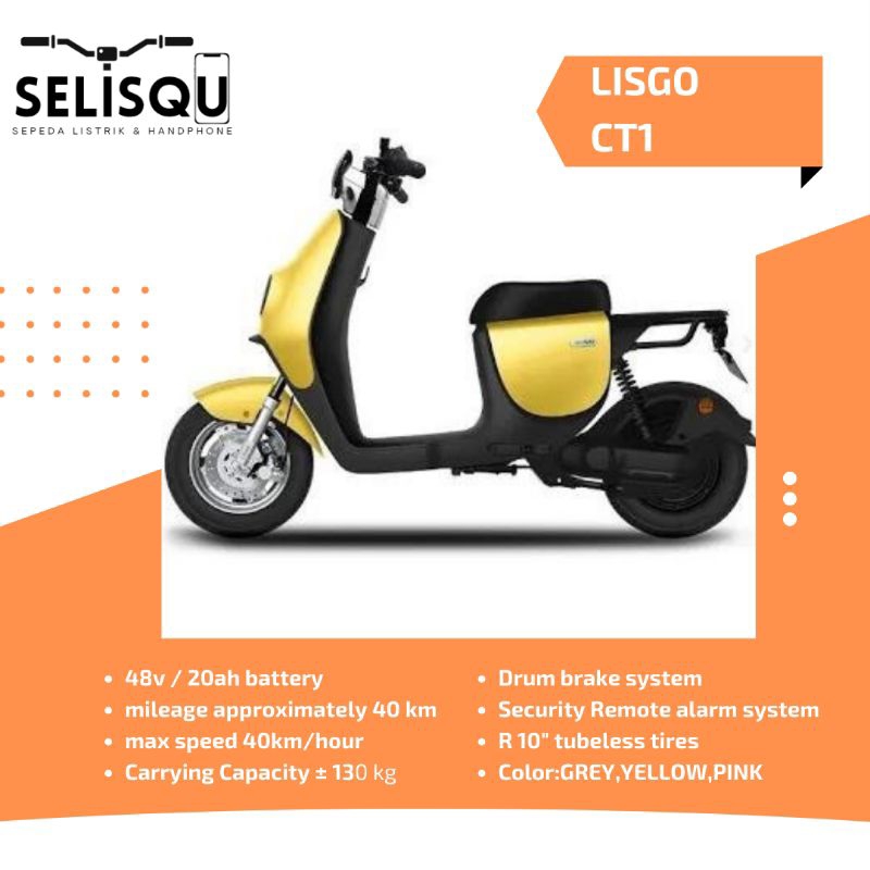 Jual Sepeda Listrik Lisgo CT1 BERGARANSI RESMI | Shopee Indonesia