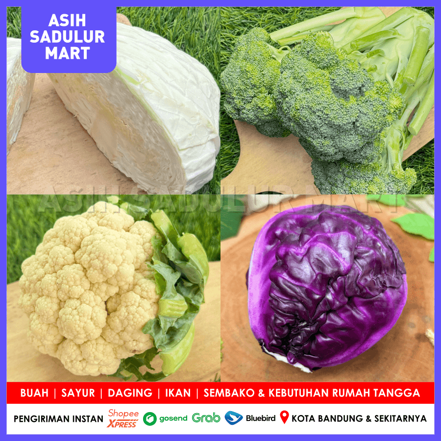Jual Kol Hijau / Ungu / Kembang Kol / Brokoli 500gr Promo Sayur Bandung ...