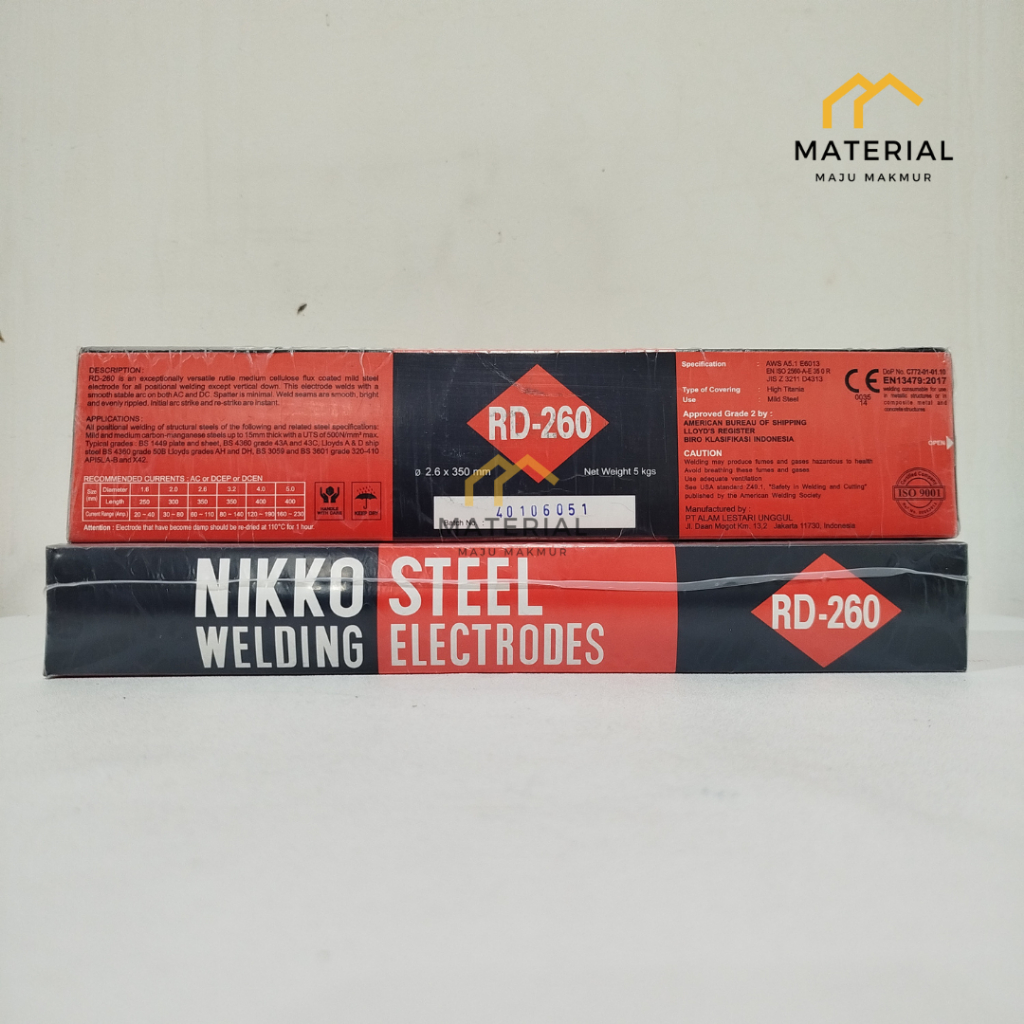Jual Kawat Las Nikko RD 260/5KG/2,6mm/3,2mm/4,0mm | Shopee Indonesia
