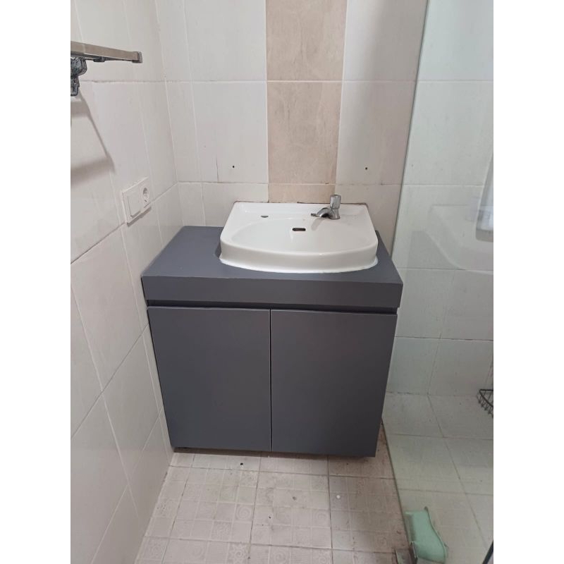 Jual kabinet wastafel / lemari wastafel / meja wastafel finish hpl | Shopee Indonesia