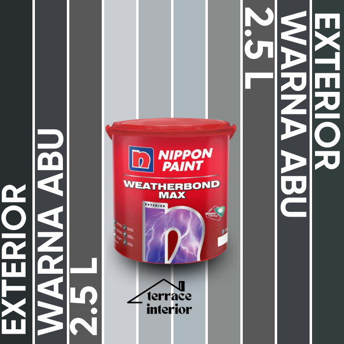Jual Cat Tembok Exterior Weatherbond Max Nippon Paint Warna Abu 2.5 L ...