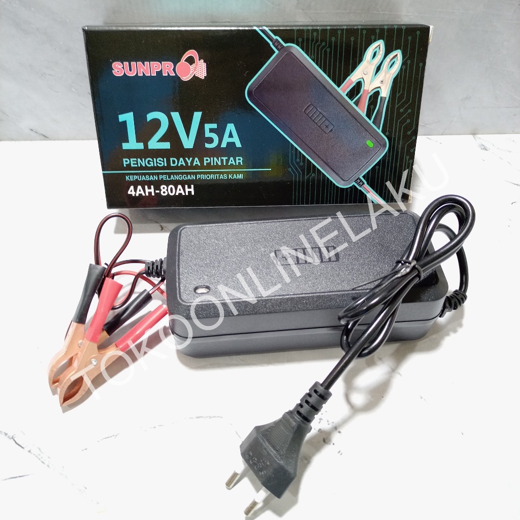 Jual Charger Aki Sunpro 12V 5A - Pengisi Daya Aki Mobil Motor SU 12V-5A ...