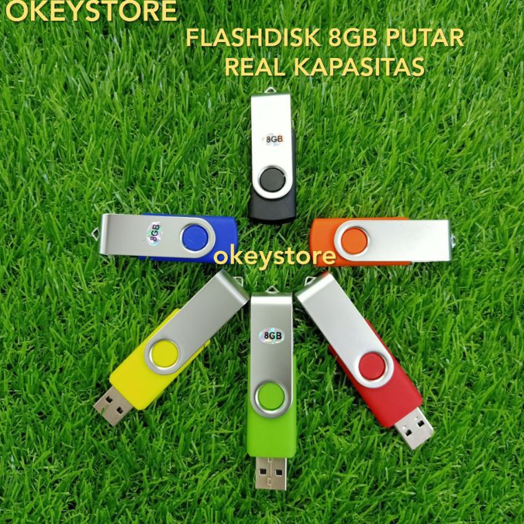 Jual FLASHDISK 8GB SWIVEL PUTAR REAL KAPASITAS w N5A2 | Shopee Indonesia