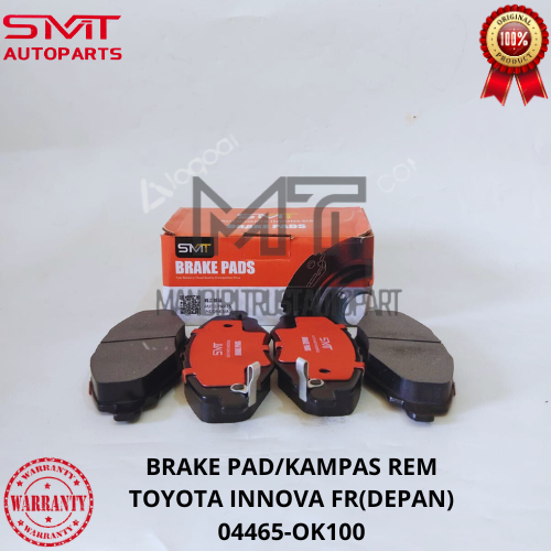 Jual BREAKE PAD/KAMPAS REM DEPAN FR TOYOTA INNOVA 04465-OK100 SMT ORIGINAL | Shopee Indonesia