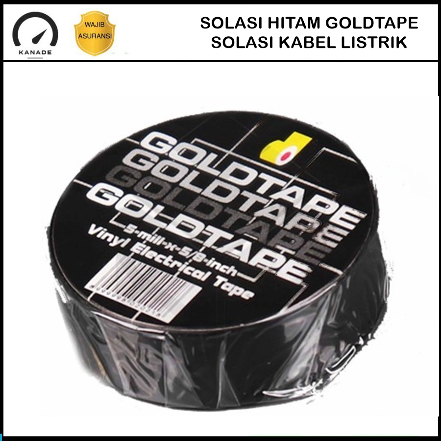 Jual Isolasi Listrik Isolasi Vinyl GOLDTAPE Hitam Isolasi Kabel 5/8 ...