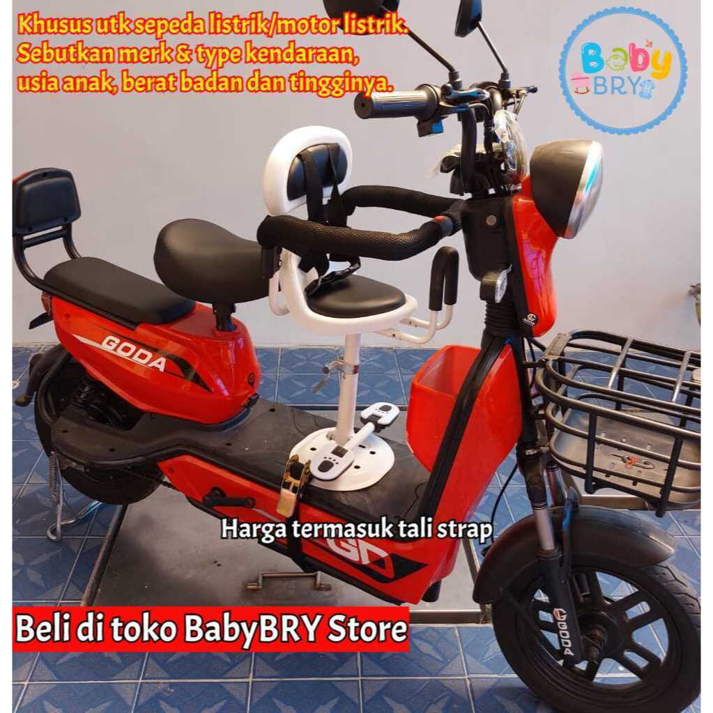 Jual KURSI BONCENGAN DEPAN ANAK DI SEPEDA LISTRIK MOTOR LISTRIK ...