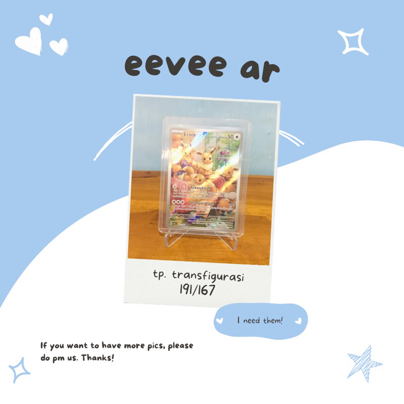 Jual Eevee AR SV6S 191/167 Pokemon TCG Indonesia | Shopee Indonesia