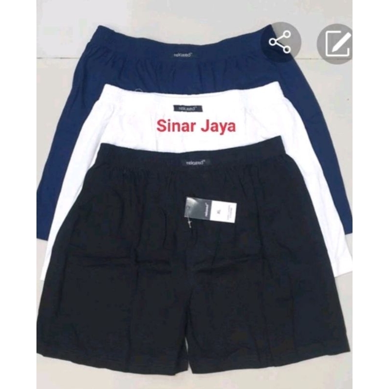 Jual Boxer Pria Katun Combed Z3000s | Celana Pendek Polos Adem & Nyaman ...