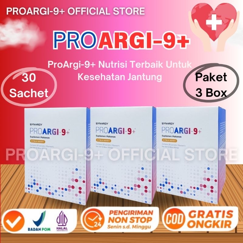 Jual PAKET 3 BOX ProArgi 9 Plus Suplemen Kesehatan Jantung BPOM ...