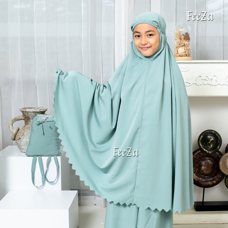 Jual PREMIUM Mukena Anak 4 - 12 Tahun Lasercut FeeZa - Mukenah Anak ...