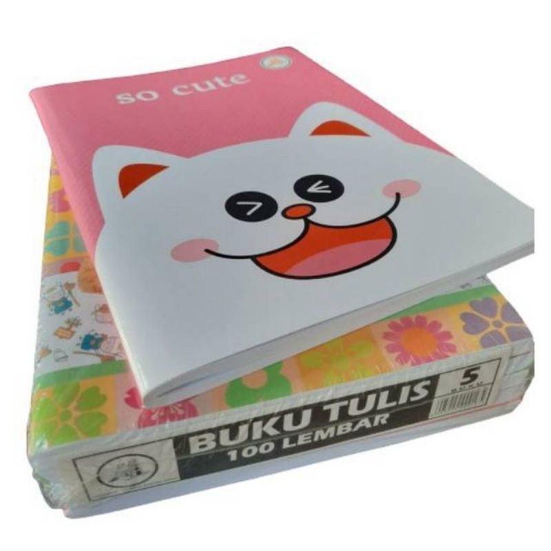 Jual Buku Tulis Pendek AA 100 Lembar (1 Pack Isi 5 Buku) | Shopee Indonesia