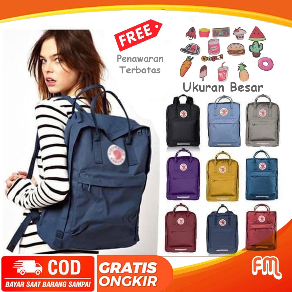 Jual KODE W1F2 TAS RANSEL SEKOLAH KN BASIC BESAR 2L WARNA WARNI TEBAL ...