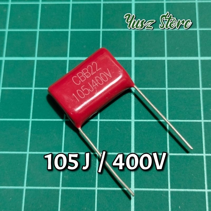 Jual Capacitor 105J 400v Milar Kapasitor 105 400 volt 1uf 400volt Mylar ...