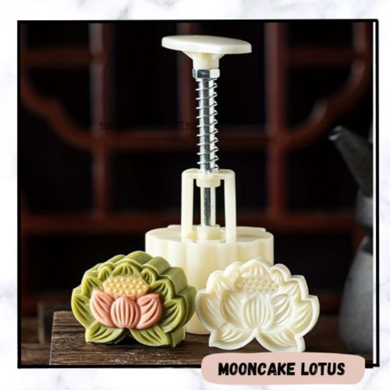 Jual MOONCAKE LOTUS Cetakan Nastar Kue Bulan Bentuk Bunga Teratai Lily ...