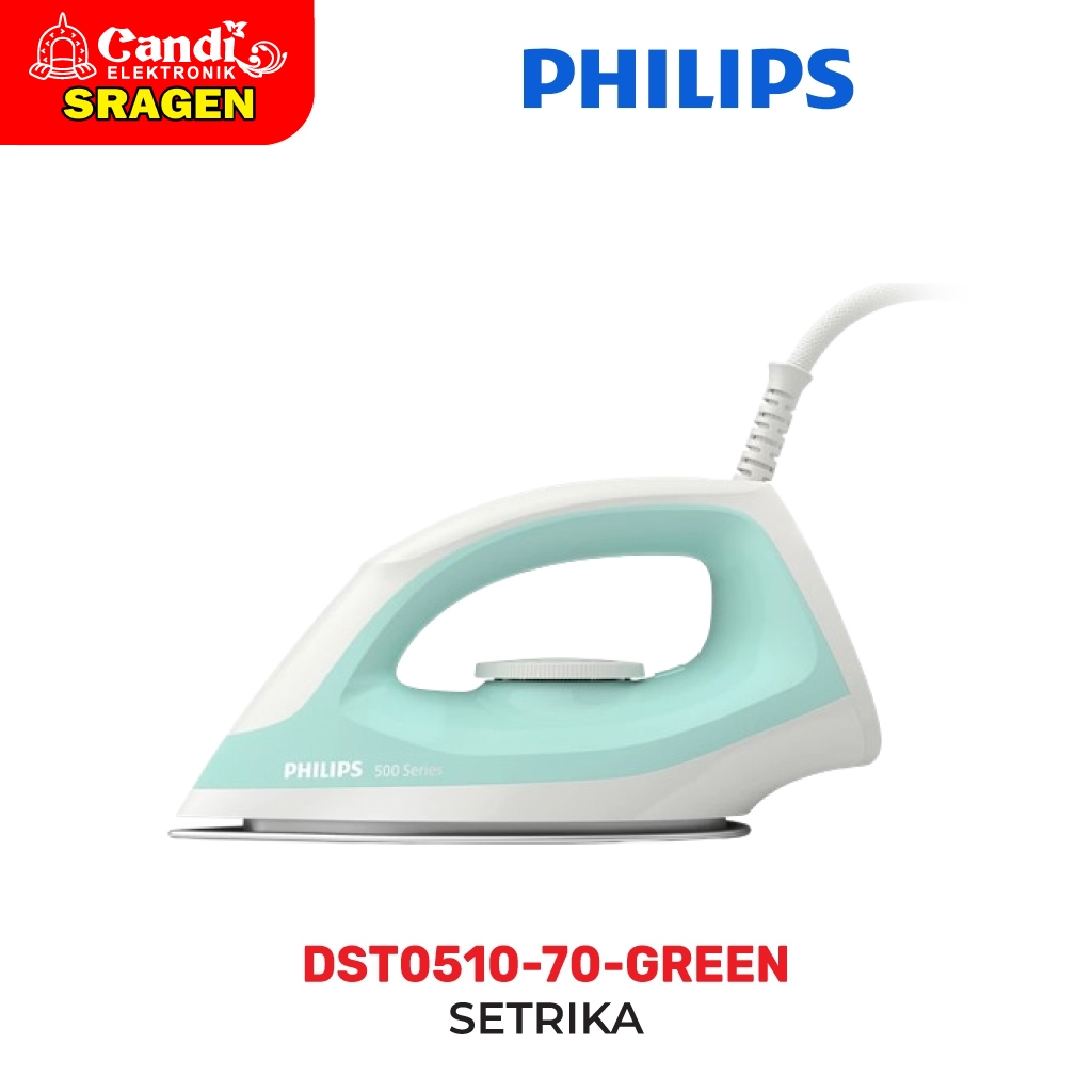 Jual PHILIPS Setrika Dry Iron - DST0510-70-GREEN | Shopee Indonesia