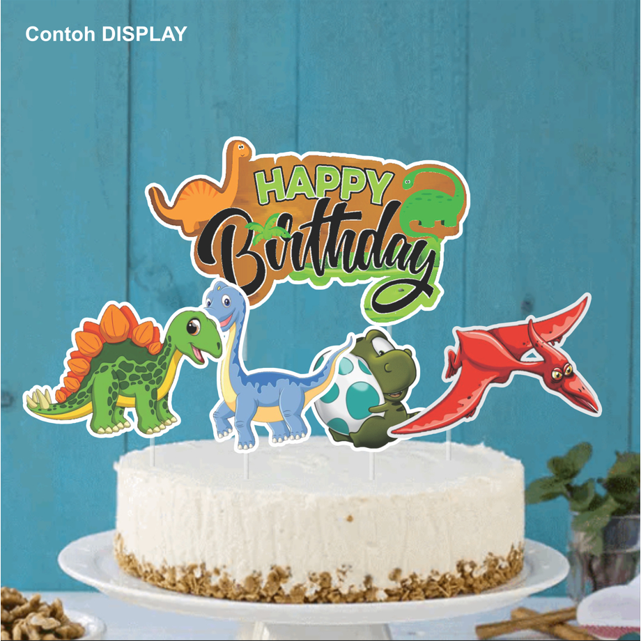Jual Topper Kue Cake Kertas Dinosaurus Lucu Keren Kartun | Shopee Indonesia