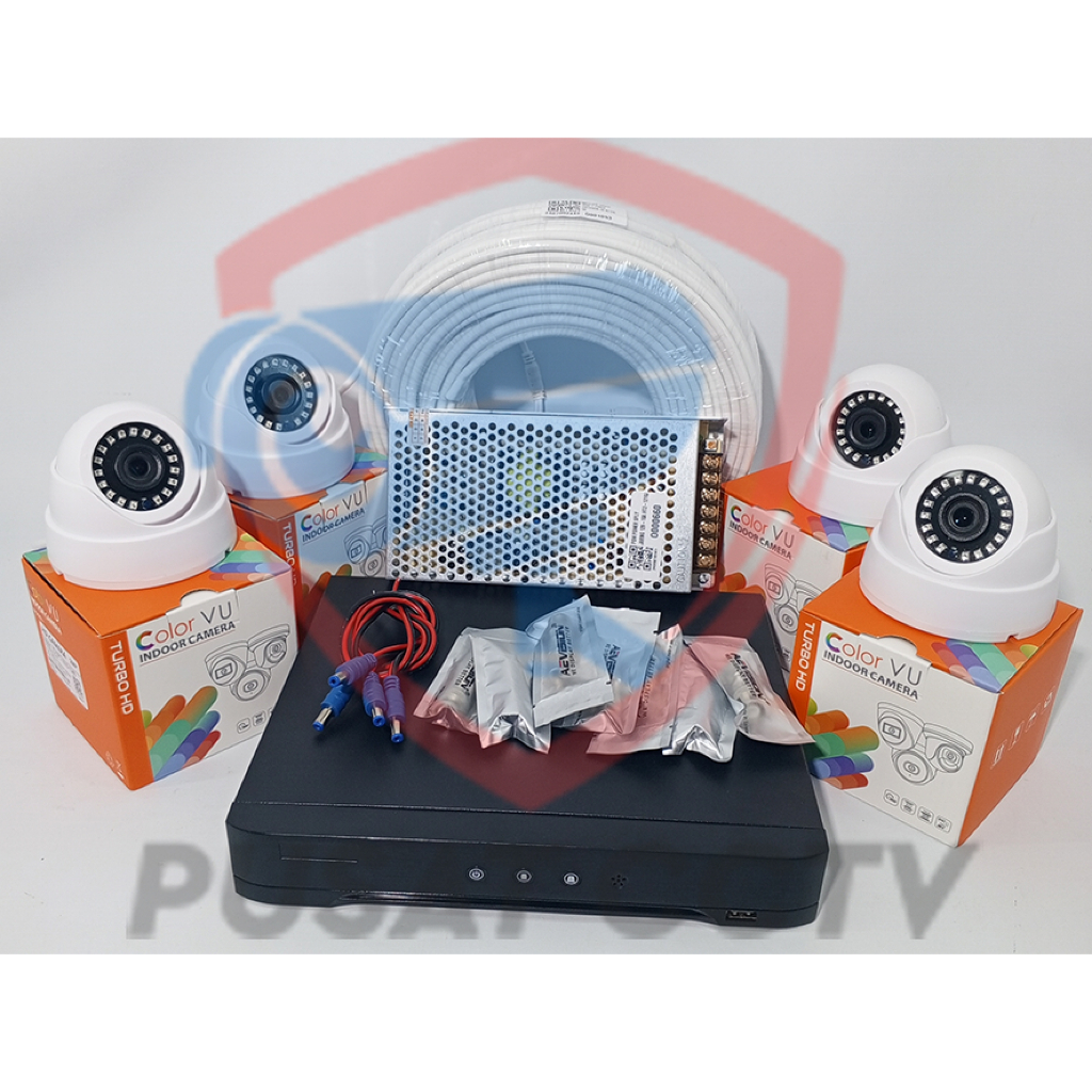 Jual PAKET CCTV CAMERA 4CH 2MP FULL HD || CCTV CAMERA PAKET SIAP PAKAI ...