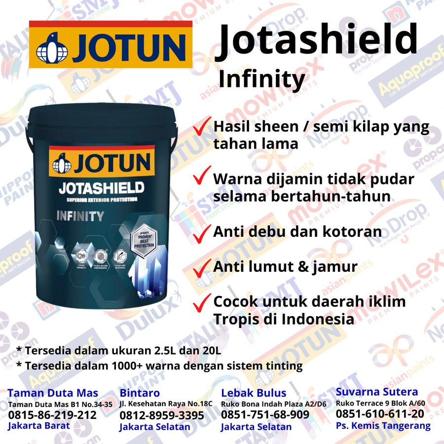 Jual Cat Tembok Eksterior JOTUN JOTASHIELD INFINITY warna Tinting 2,5L | Shopee Indonesia