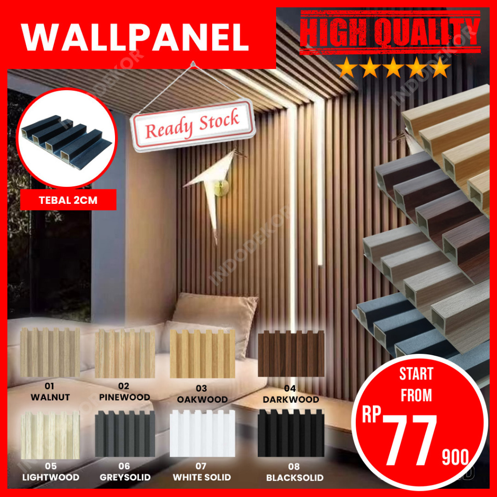Jual Wood Panel WPC / Wall Panel PVC / Woodpanel Wallpanel Kisi Kisi ...