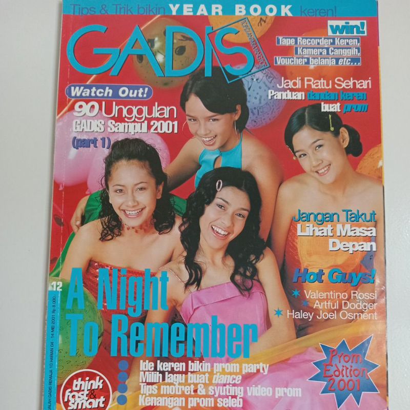 Jual Majalah Gadis Tahun 2001 Cover Verga Diana Dahlia Rasti | Shopee Indonesia