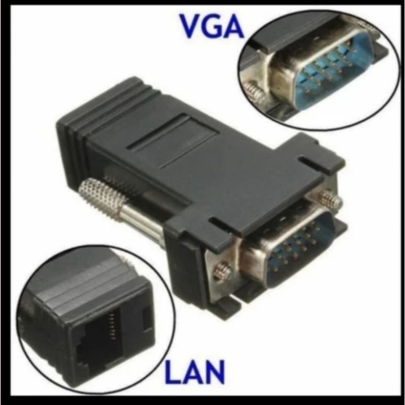 Jual VGA Extender Male to LAN Cat5 CAT6 RJ45 | Shopee Indonesia