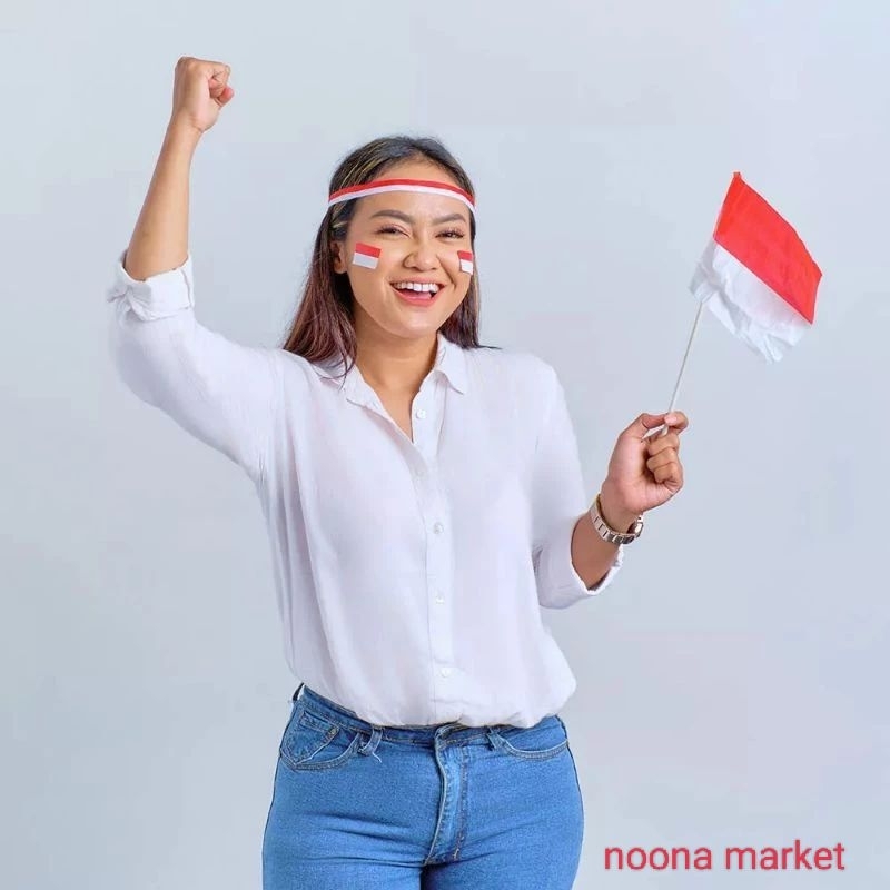 Jual Sticker Muka Merah Putih / Stiker 17 Agustus / Stiker Lomba HUT RI ...