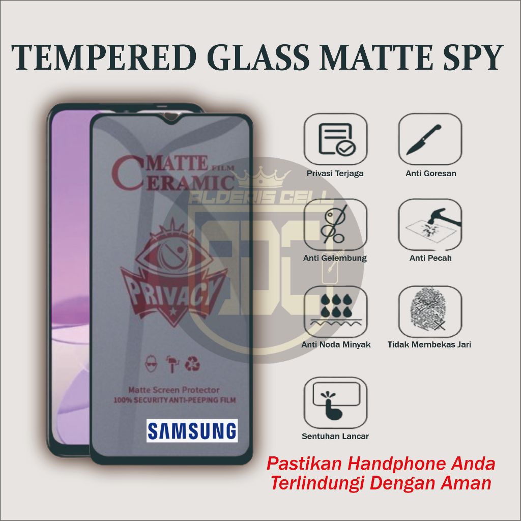 Jual TEMPERED CERAMIC MATTE SPY/PELINDUNG LAYAR/ANTI GORES MATTE SPY SAMSUNG A14 A15 A25 A24 A34 ...
