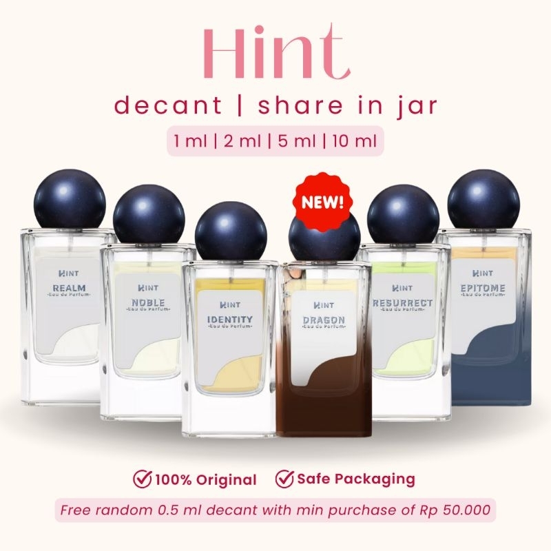 Jual [DECANT / SHARE IN JAR] HINT - Dragon (NEW), Identity, Epitome ...
