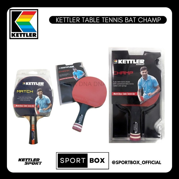 Jual KETTLER Table Tennis Bat CHAMP / Bat Tenis Meja CHAMP - ORIGINAL | Shopee Indonesia