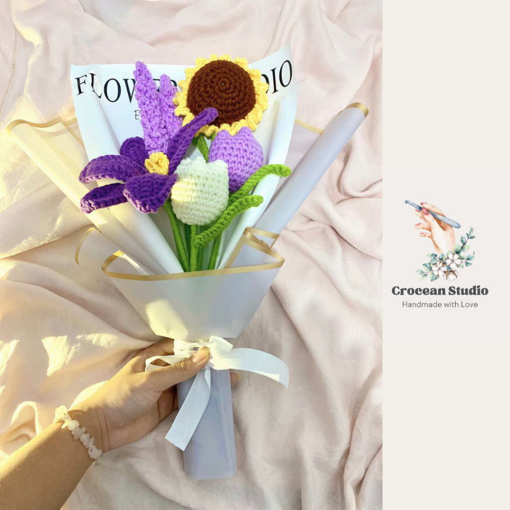 Jual CROCEAN Bunga Handmade Rajut Tulip Hadiah Wisuda Ulang Tahun Natal ...