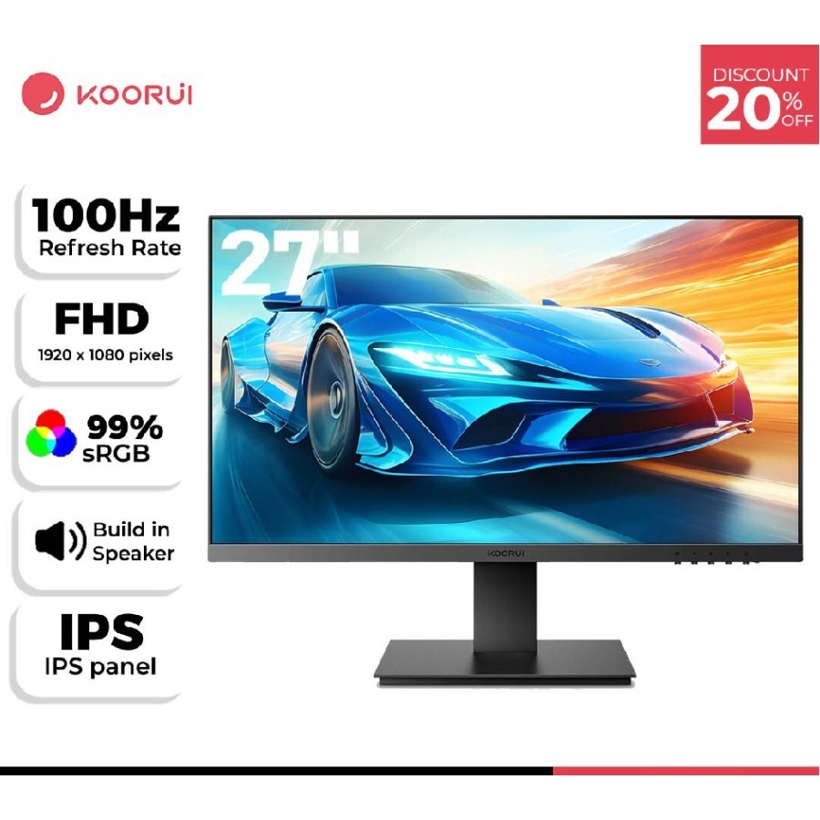 Jual KOORUI 27-inch FHD display 1920x1080p IPS 100Hz Monitor N02 ...