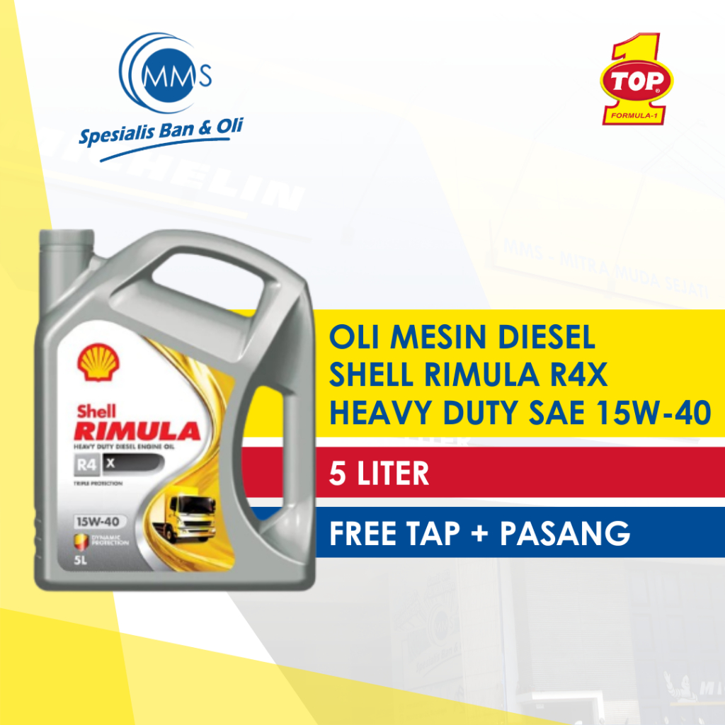 Jual Oli Mesin Diesel / Heavy Duty SHELL RIMULA R4X SAE 15W-40 5 Liter ...