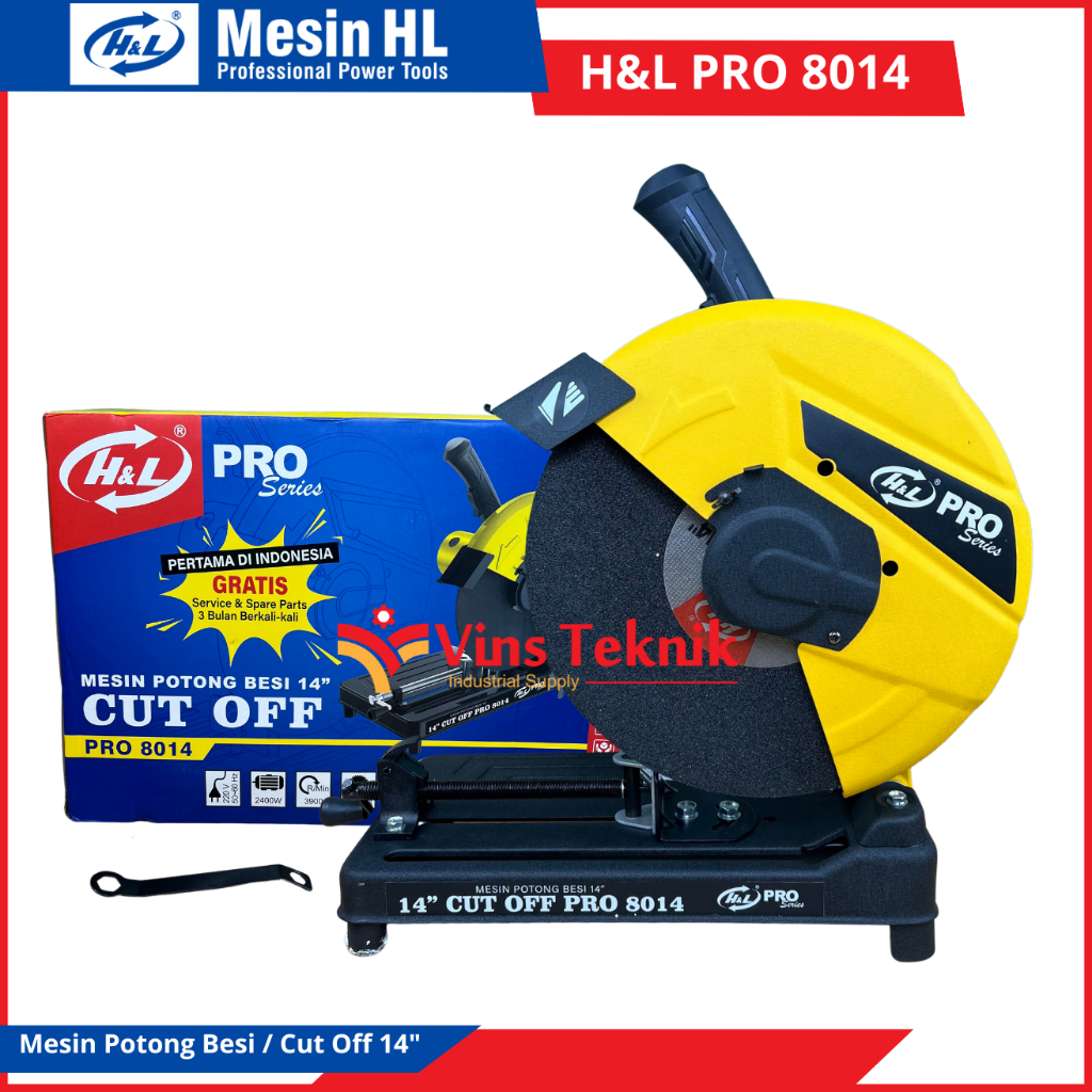 Jual Mesin potong besi 14inch cutoff cut off chop saw PRO 8014 H&L ...