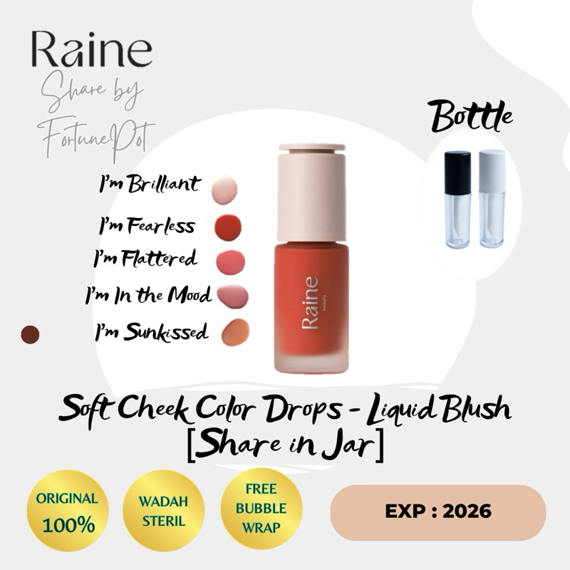 Jual [Share in Jar] Raine Beauty Soft Cheek Color Drops - Liquid Blush ...