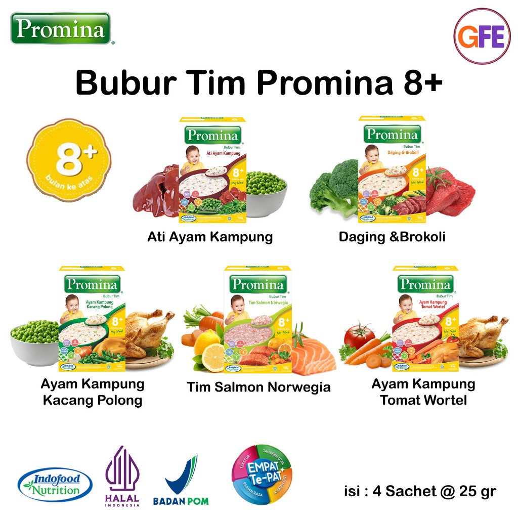 Jual Promina Bubur Tim Bayi 8 Bulan MPASI Tinggi Protein Kalsium ...