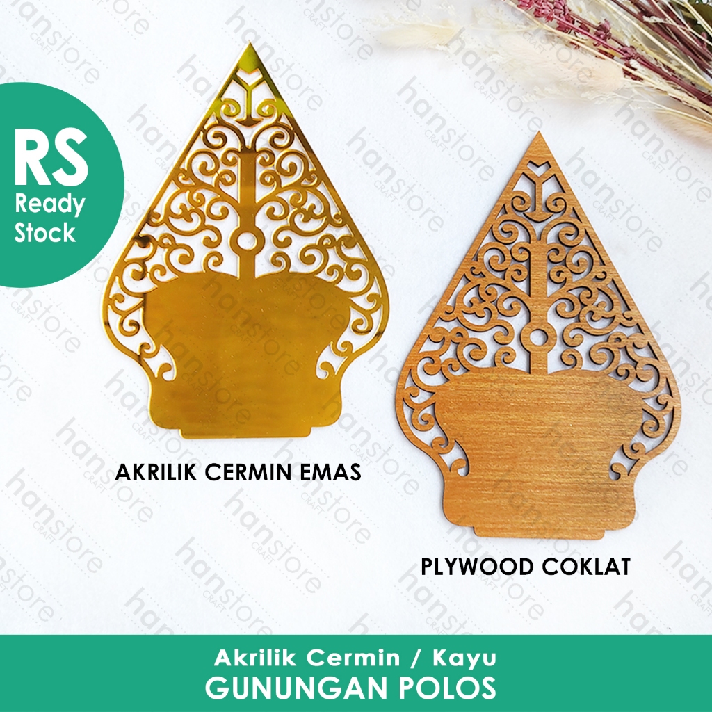 Jual RS 15 x 10 cm Gunungan POLOS MDF / Triplex / Politur / Plywood ...