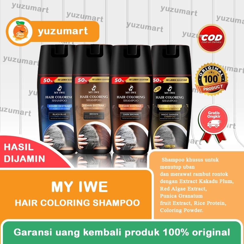 Jual MYIWE Hair Coloring Shampoo Uban - MY IWE Sampo Pewarna Rambut ...