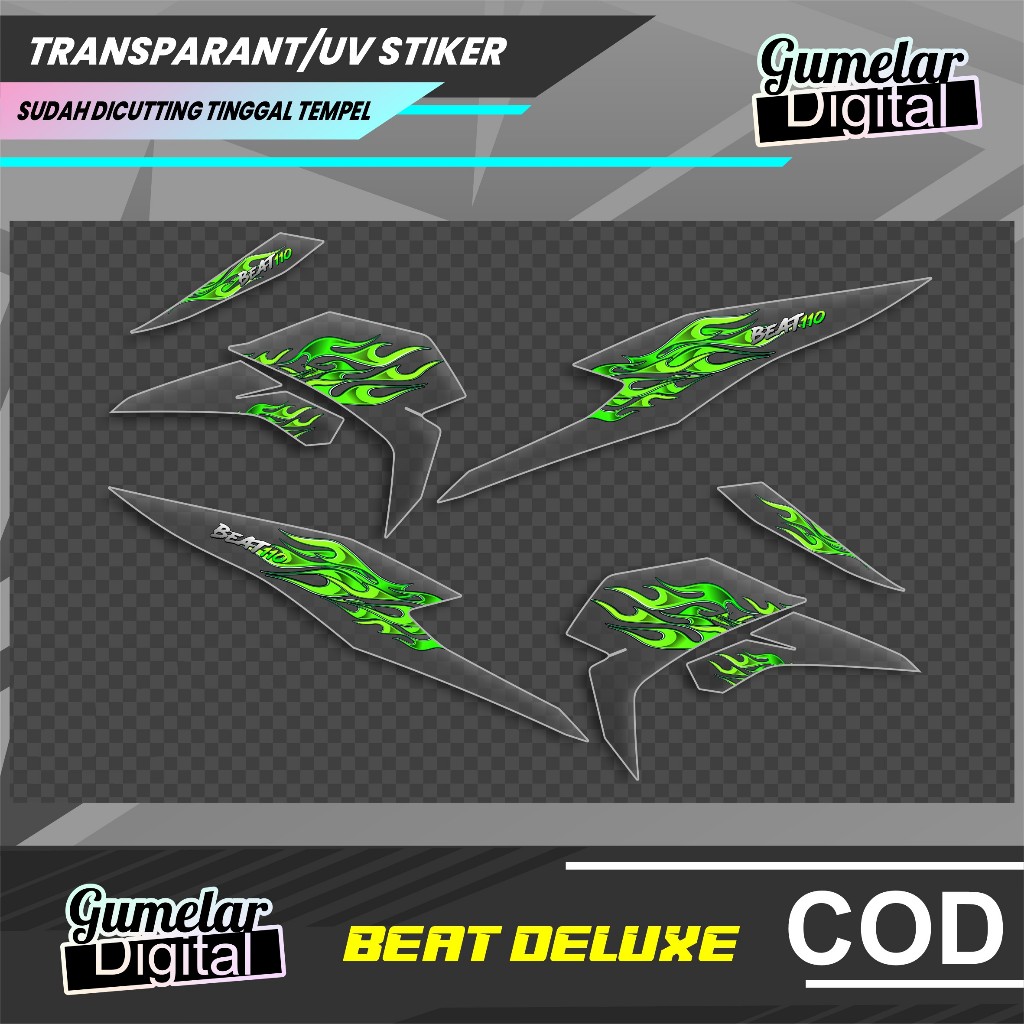 Jual STRIPING TRANSPARAN UV CLEAR SIMPEL HONDA BEAT DELUXE BEAT STREET ...